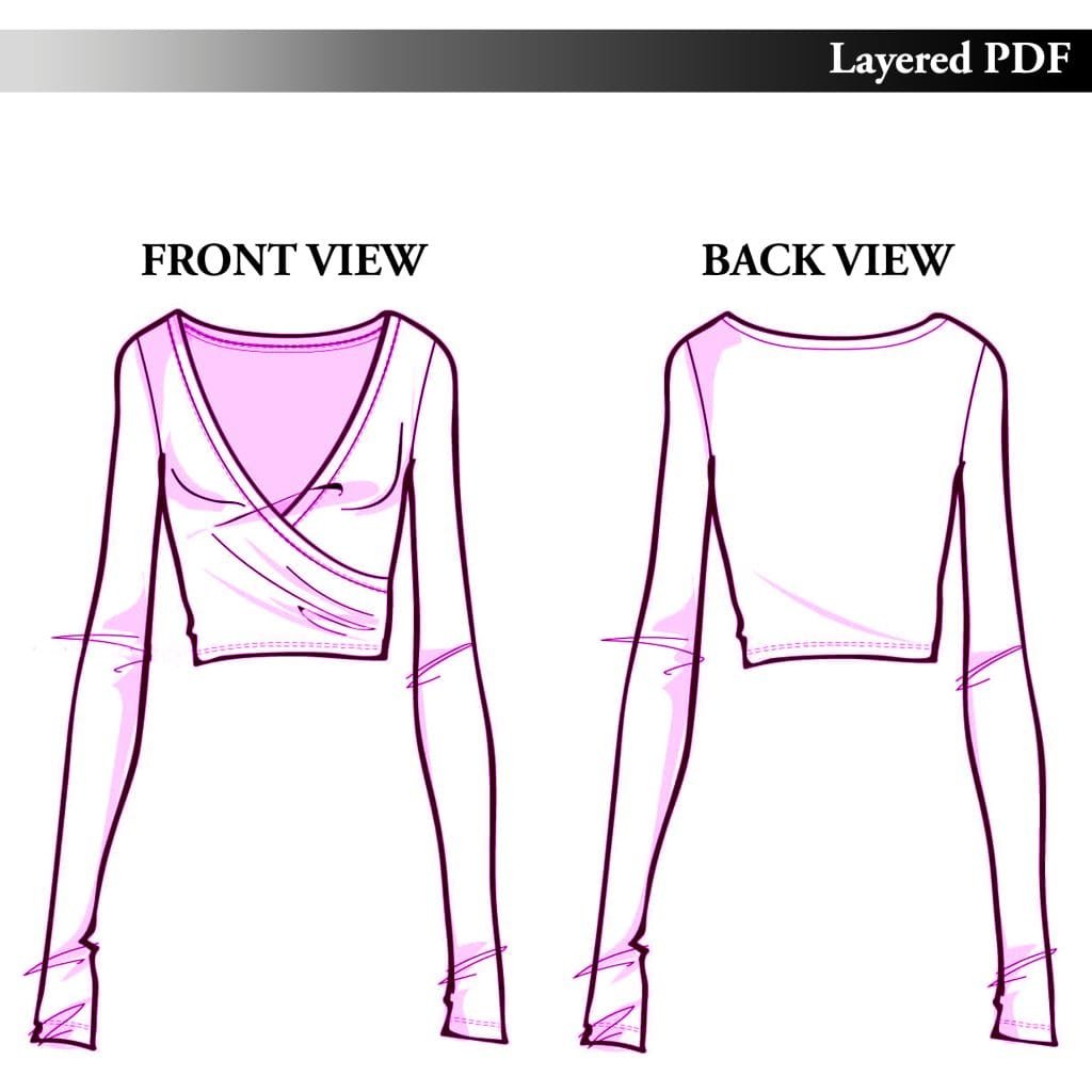Wrap Front Top PDF Sewing Pattern - Craftbook99