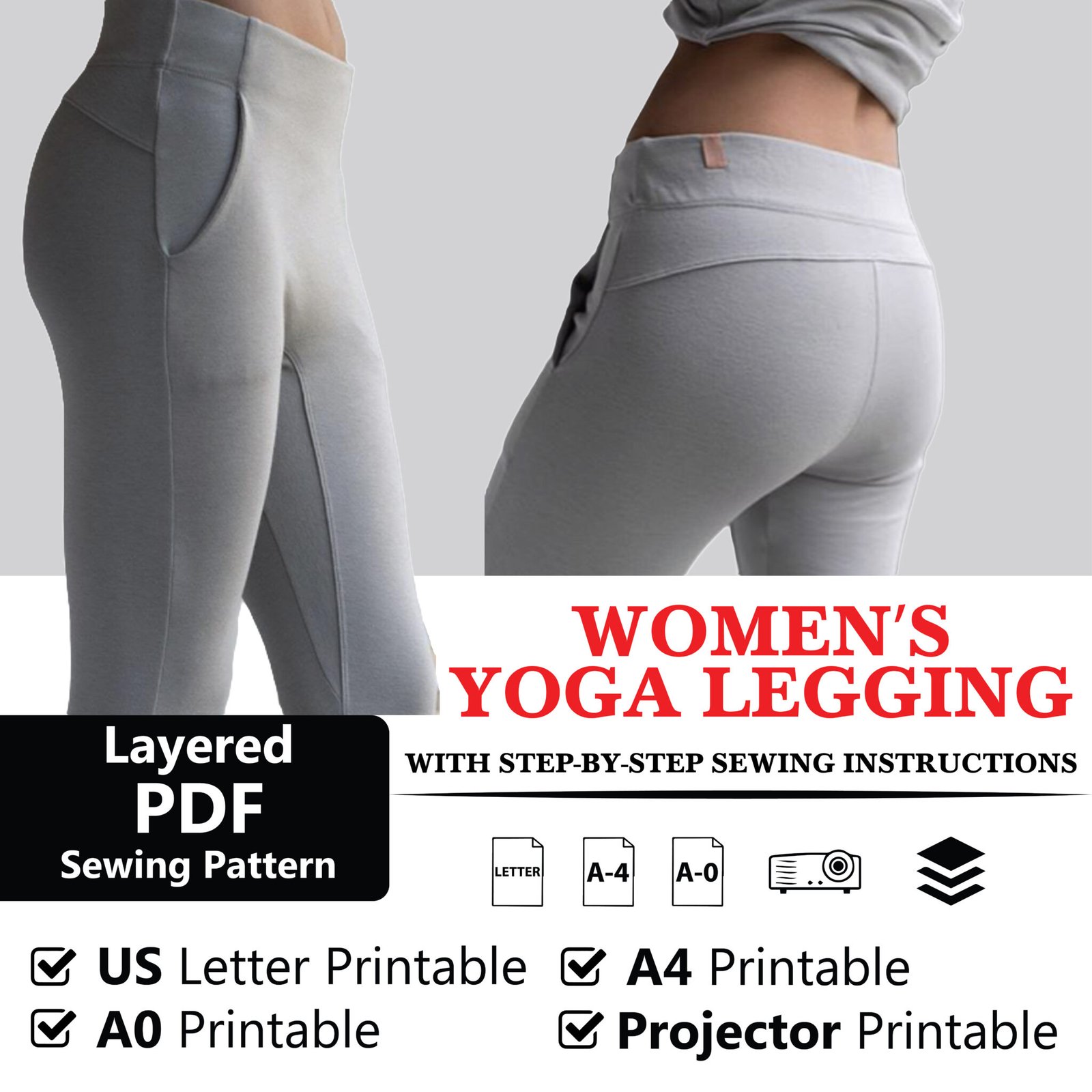Yoga Legging Pdf Sewing Pattern - Craftbook99