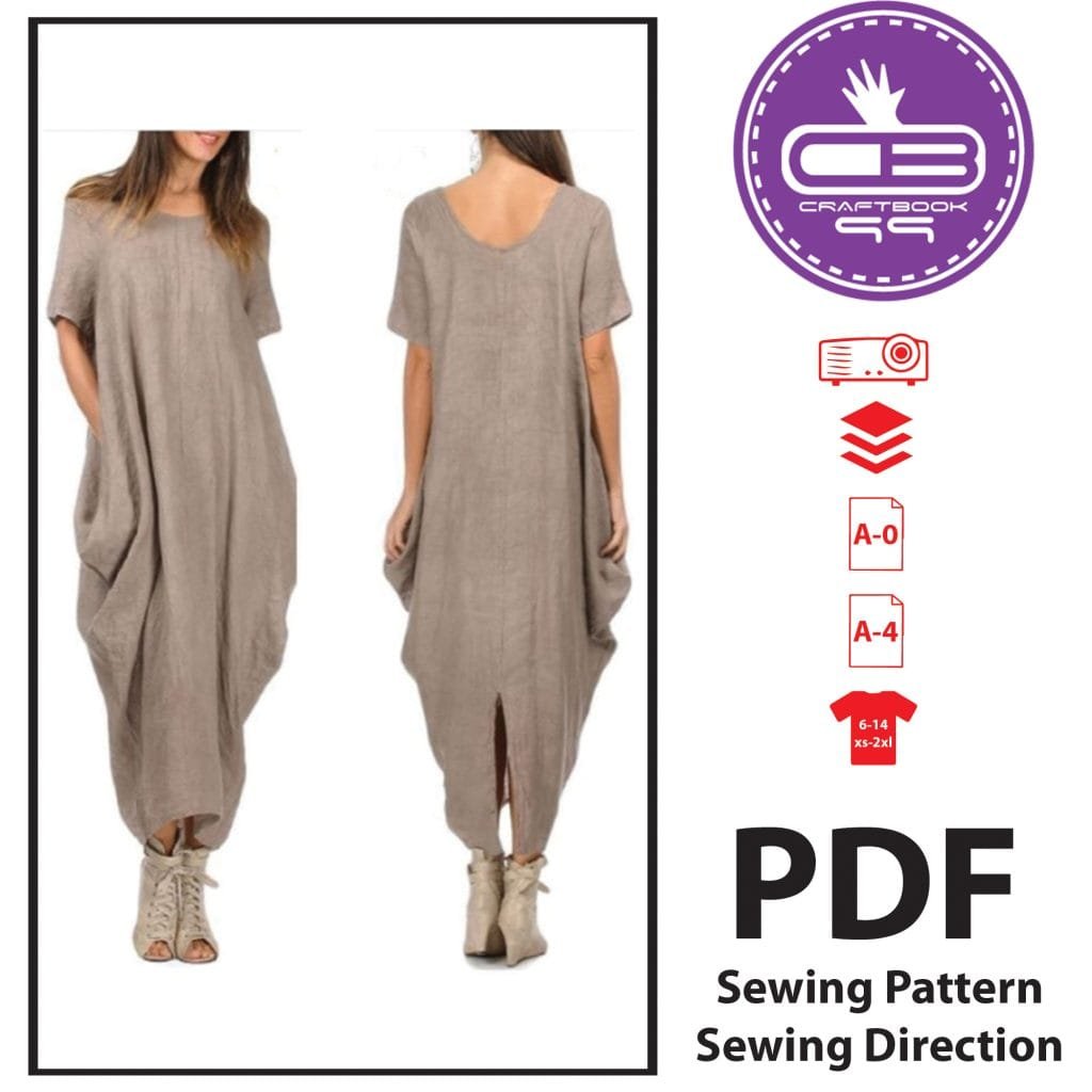 Boho Style Long Dress PDF Sewing Pattern - Craftbook99