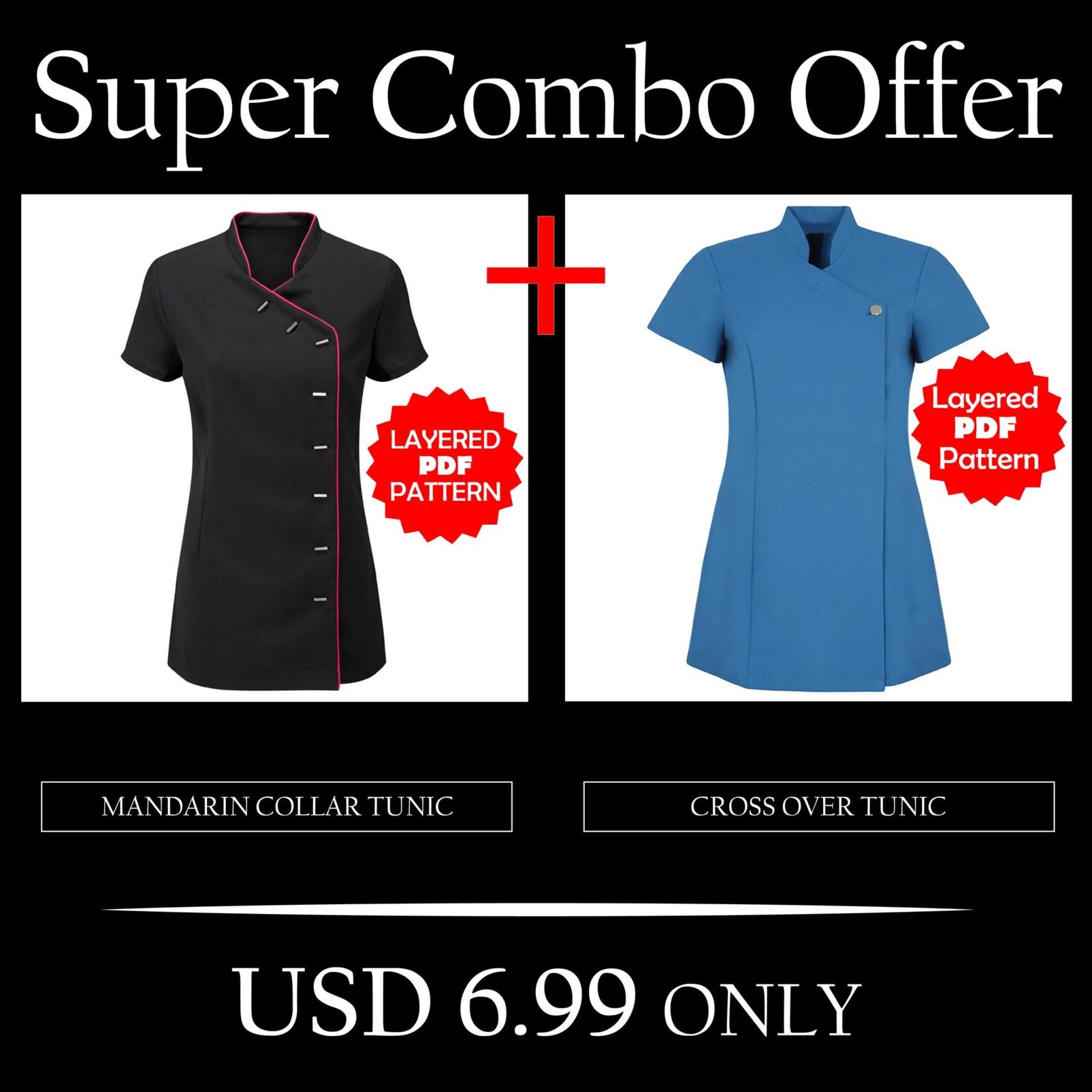Tunic pdf Sewing Pattern Bundle - Craftbook99