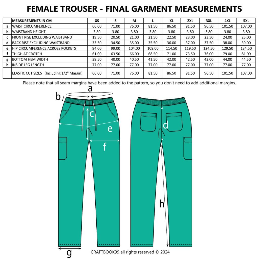 Female Scrub Set PDF Sewing Pattern - Craftbook99